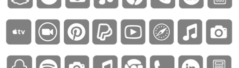 100+ Free Grey app icons Customized for iPhone