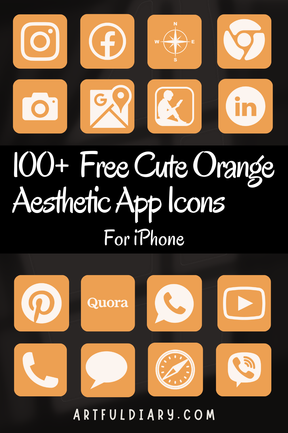 100+ Free Pastel Orange App Icons for iPhone