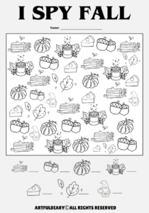 10 Free I Spy Fall Printable - artfuldiary.com