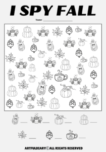 10 Free I Spy Fall Printable - artfuldiary.com
