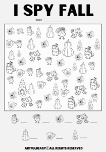 10 Free I Spy Fall Printable - artfuldiary.com