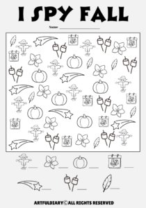 10 Free I Spy Fall Printable - artfuldiary.com